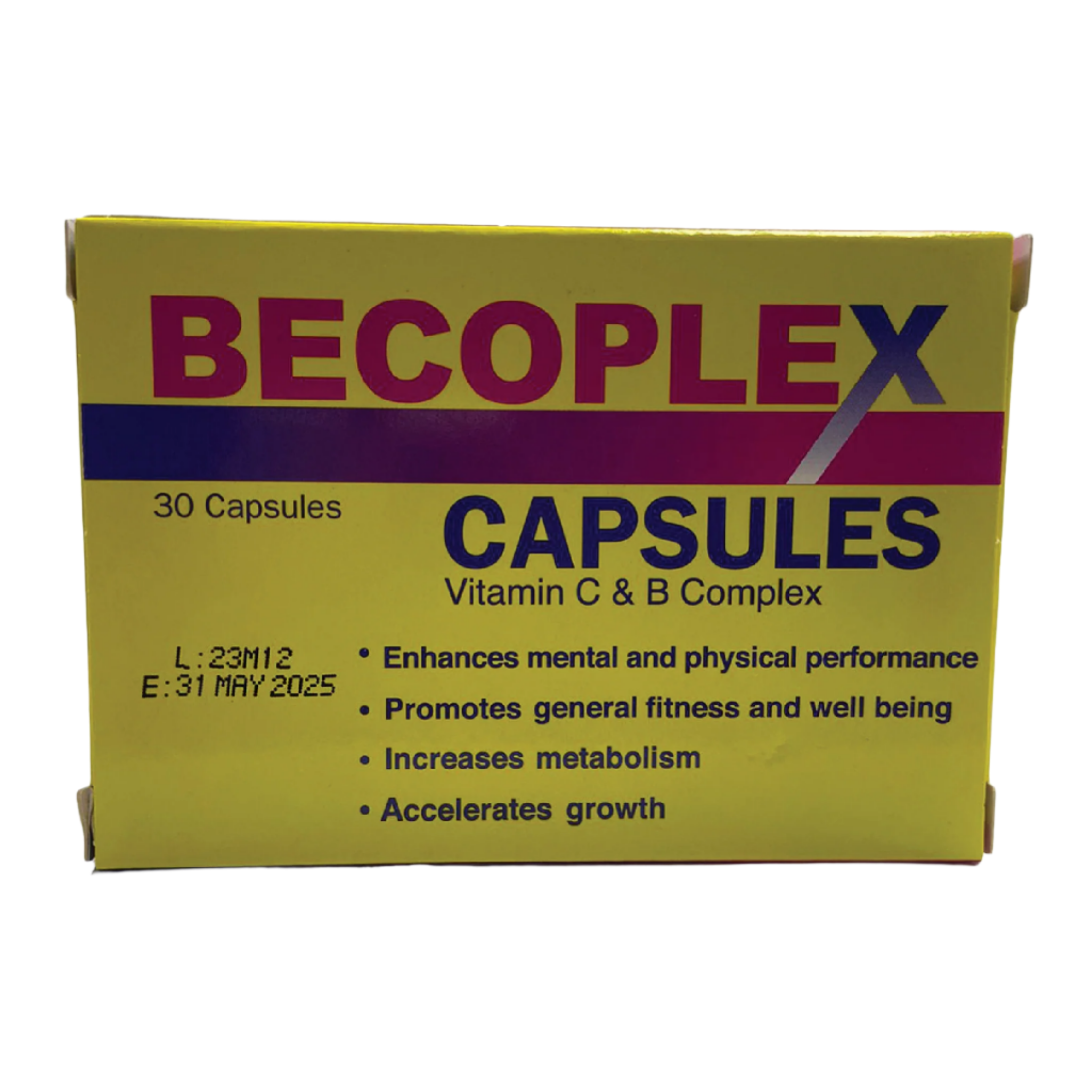 BeCoplex Capsules Vitamin C & B Complex 30caps – VE Pharmacy